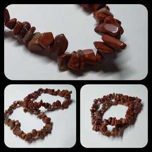 Jewelry | Two Gold Red Sandstone Bracelets | Poshmark
